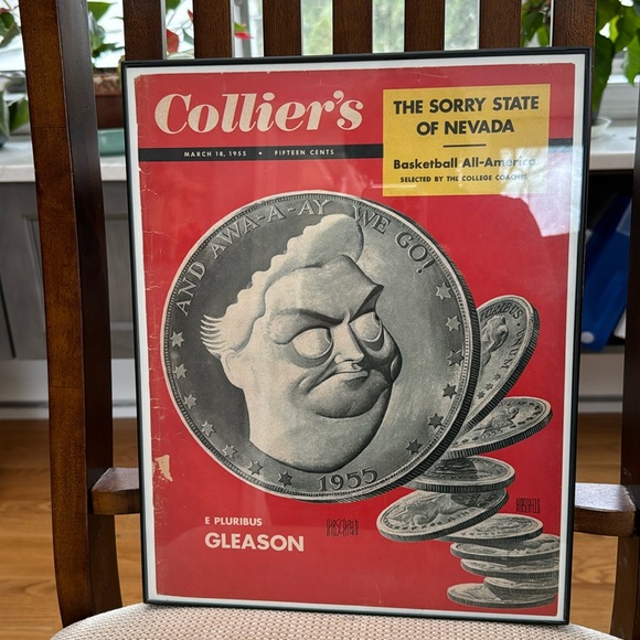 Art | Signed Hirschfeld Magazine Cover From 1955 Framed Jackie Gleason ...